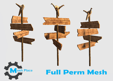 Second Life Marketplace - Mesh Place - Cross Sign - Full Perm Mesh