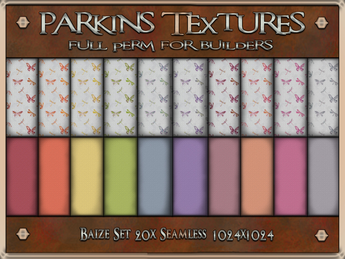 Second Life Marketplace - Parkins Textures - Baize Set - 20x Full Perm ...