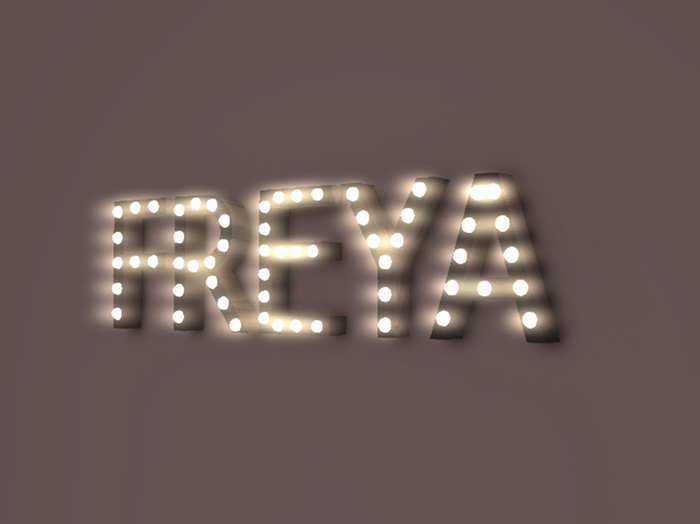 Second Life Marketplace - [Px] "FREYA" Illuminated Light Bulbs Sign