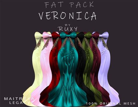 Second Life Marketplace - Ruxy - Veronica Dress -FAT PACK- Maitreya and ...