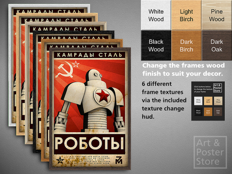 Second Life Marketplace - Boiler Suit Babe Parody Russia Poster | Mesh ...