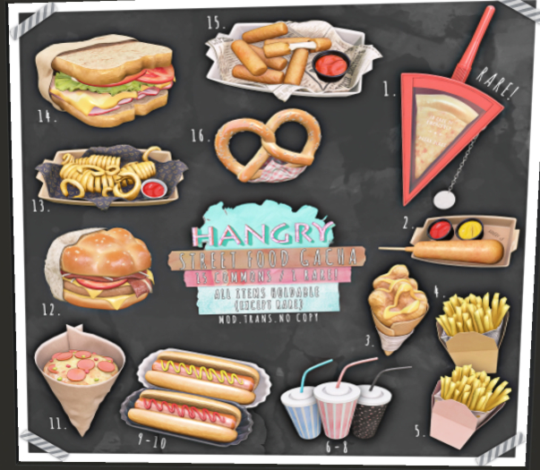 Second Life Marketplace - Hangry - Street Food Gacha - Emergency Pizza ...