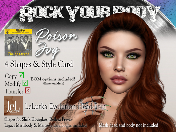 Second Life Marketplace - Rock Your Body Shapes POISON IVY DEMO (For ...