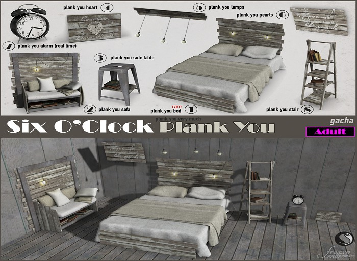 Second Life Marketplace - !six o'clock! [PLANK YOU-7 v1.1] Alarm*