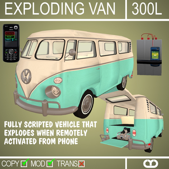 Second Life Marketplace - Exploding Van