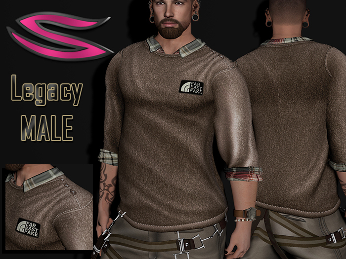 Second Life Marketplace - ::Smexy:: Male Sweater 2020 LEGACY CREME
