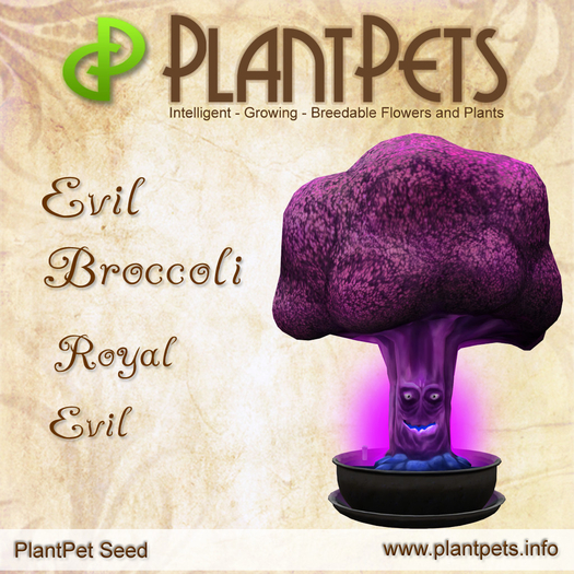 Second Life Marketplace - PlantPet Seed [Evil Broccoli *Royal Evil ...
