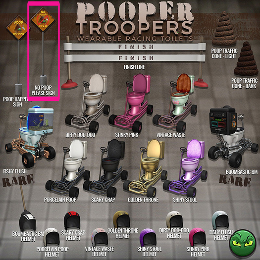 Second Life Marketplace - MadPea Pooper Troopers - No Poop Sign