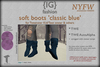 Second Life Marketplace - {IG} fashion soft boots-classic_blue-TWE+ [wear]