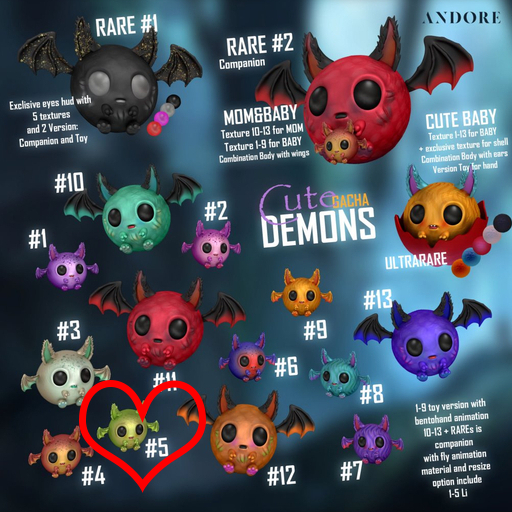 Second Life Marketplace - :ANDORE: - Gacha - Cute Demons #5