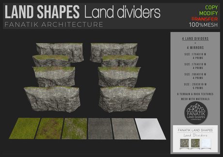 Second Life Marketplace - :FANATIK: Land Dividers – privacy screen ...