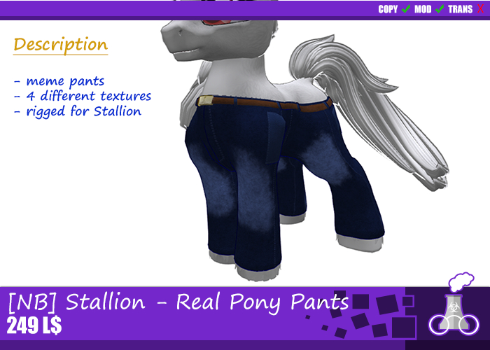 Second Life Marketplace - [NB] Real Pony Pants - Stallion