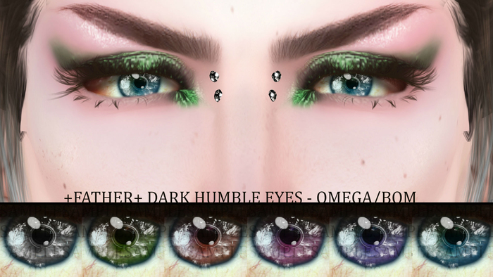 Second Life Marketplace - +FATHER+ Humble Eyes - DARK PACK - BOM/OMEGA
