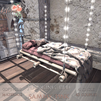 Second Life Marketplace - Bloom! - Hanging Bed Sammy Pink (PG) (wear me ...