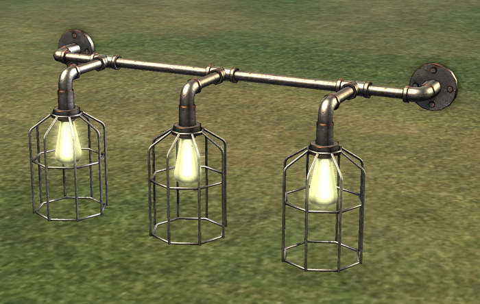 Second Life Marketplace - {Unflat Stuff} Industrial wall lamps