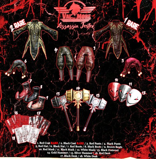Second Life Marketplace - 16. [Val'more] Assassin Jester - Deck (Red)