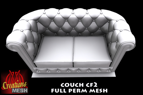 Second Life Marketplace - Couch CF2 FULL PERM MESH