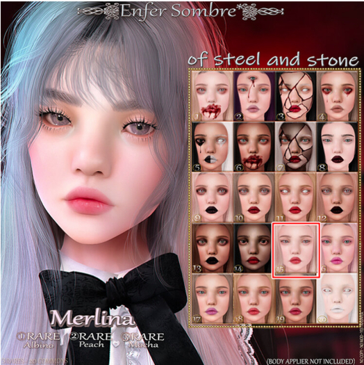 Second Life Marketplace - (Enfer Sombre*) LeLutka Skin BoM - Mocha ...