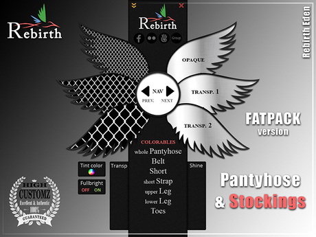 Second Life Marketplace - DEMO Pantyhose & Stockings for REBIRTH Eden ...