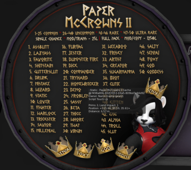 Second Life Marketplace - ::Static:: Paper McCrown II - 04 Sh*tstain