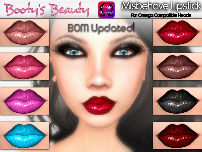 Second Life Marketplace - *Booty's Beauty* Omega Lipstick ~ Misbehave ...