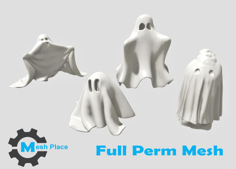 Second Life Marketplace - Mesh Place - Ghosts Pack - Full Perm Mesh