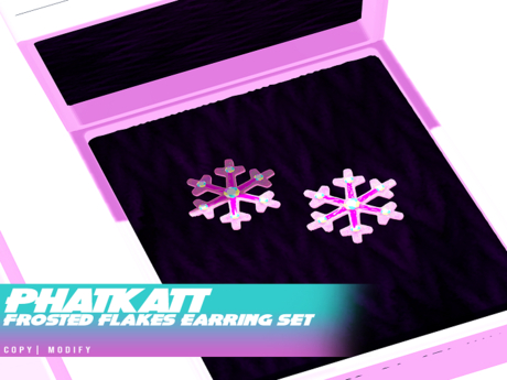 Second Life Marketplace - PHATKATT:: FROSTED FLAKES EARRING SET