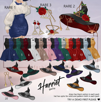Second Life Marketplace - 24. ERSCH - Harriet Gacha {unrigged} hat -red-