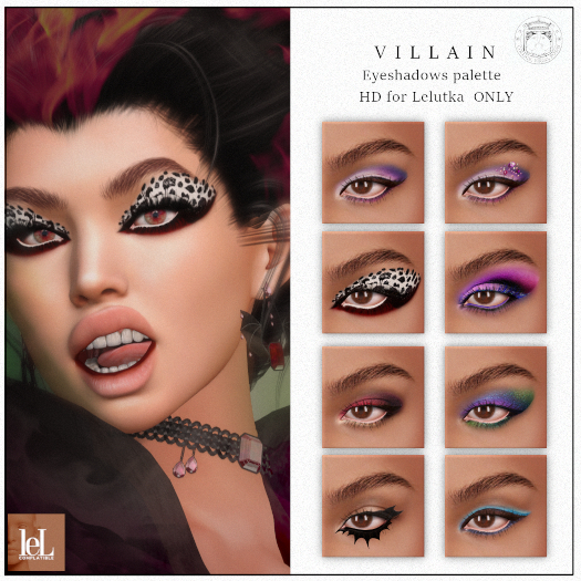 Second Life Marketplace Poema Villain Eyeshadows Wear To Unpack