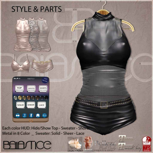 Second Life Marketplace - Baiastice_Sebille Outfit-Black