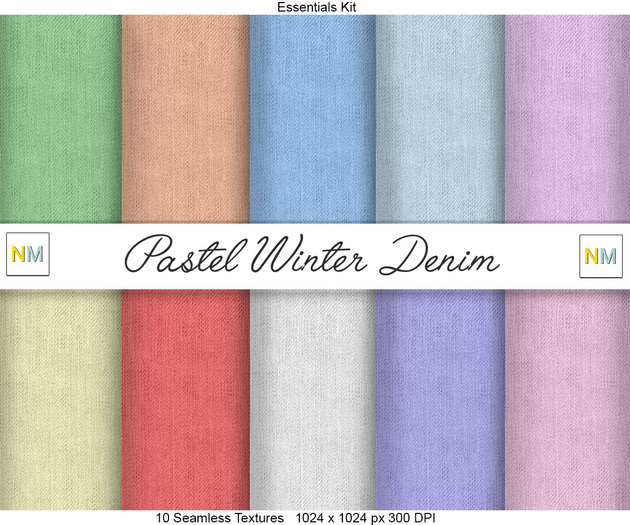 Second Life Marketplace - Pastel Winter Denim Essentials Kit 10 ...