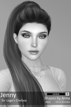 Second Life Marketplace - Jenny Demo Shape by Anna for Logo's Chelsea Head
