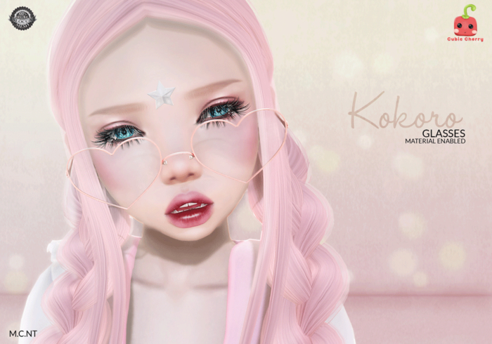 Second Life Marketplace Cubic Cherry Kokoro Glasses Fatpack