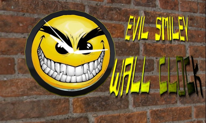 Second Life Marketplace - Mr. Evil Smiley Wall Clock
