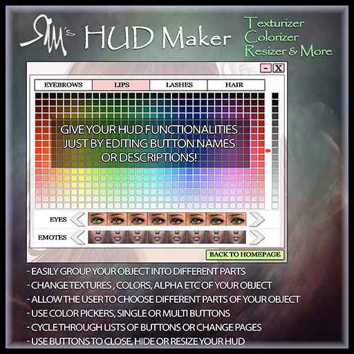 Second Life Marketplace - RM's HUD Maker - Demo