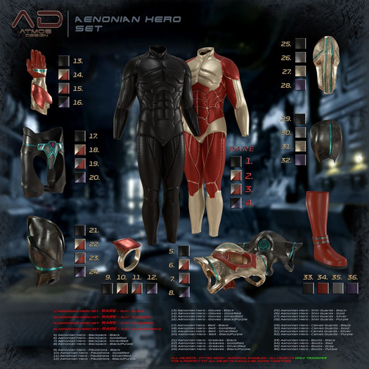 Second Life Marketplace - [AD] - Aeonian Hero - Shin Guards - BELLEZA ...