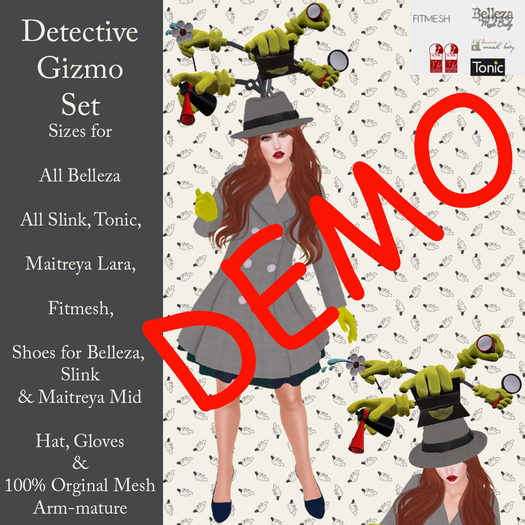 Second Life Marketplace - L&P DEMO for Detective Gizmo Female~Rez Me Please