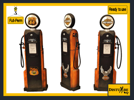 Second Life Marketplace - ::DisturbeD:: Retro Gas Pump - FULL PERM MESH