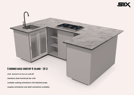 Second Life Marketplace - SIIX. Modern Lux Kitchen (ADULT)