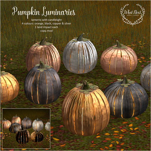 Second Life Marketplace - {wn} Pumpkin Luminaries