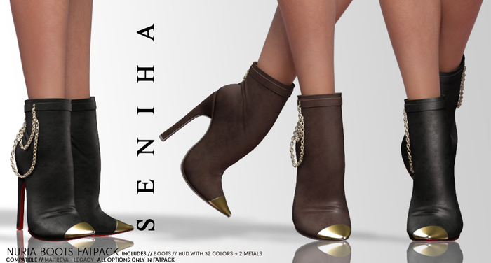 Second Life Marketplace - Seniha. Nuria Boots // Fatpack