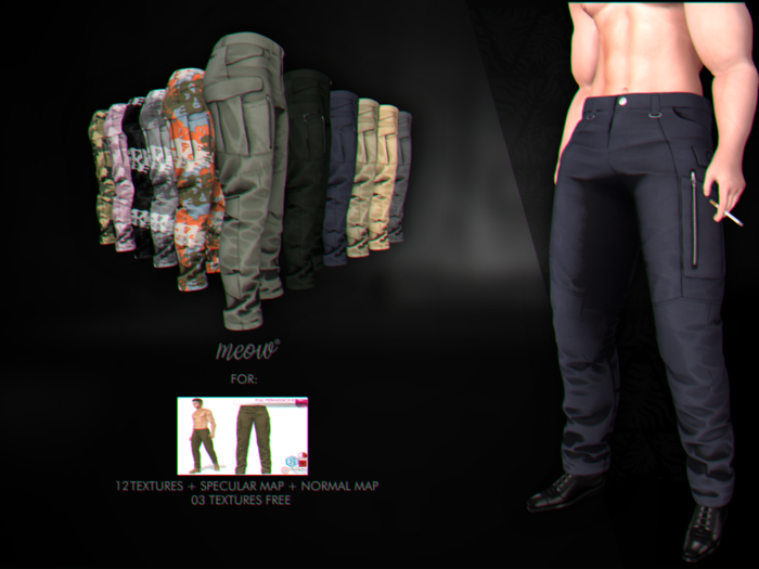 Second Life Marketplace - TEXTURES MEOW for MI964185 Mens Tactical ...