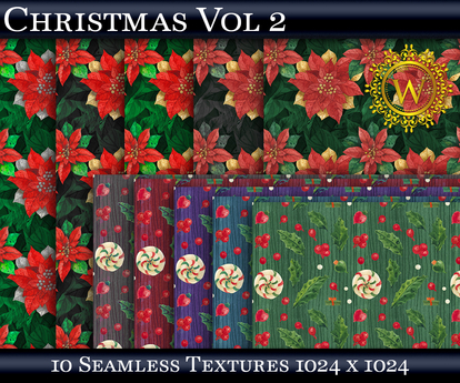Second Life Marketplace - Christmas Vol Two 10 Seamless Textures ...