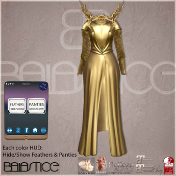 Second Life Marketplace - Baiastice_Nimue Dress-Gold