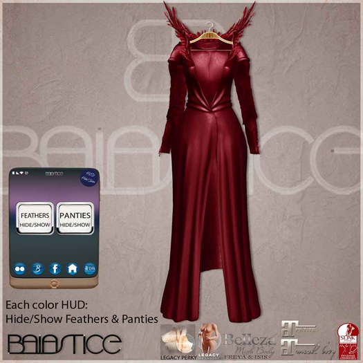 Second Life Marketplace - Baiastice_Nimue Dress-Blood
