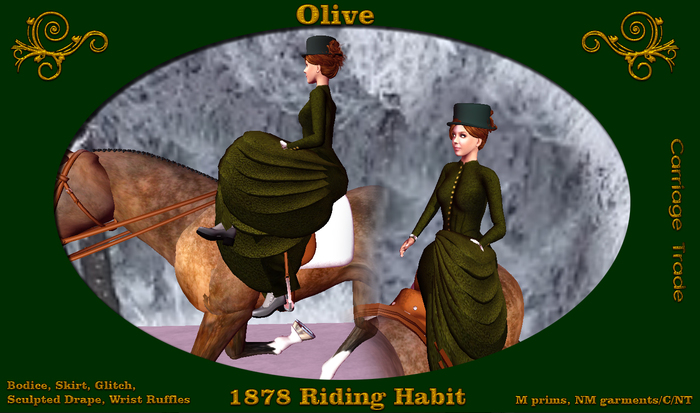 Second Life Marketplace - @CT@ Riding Habit Olive