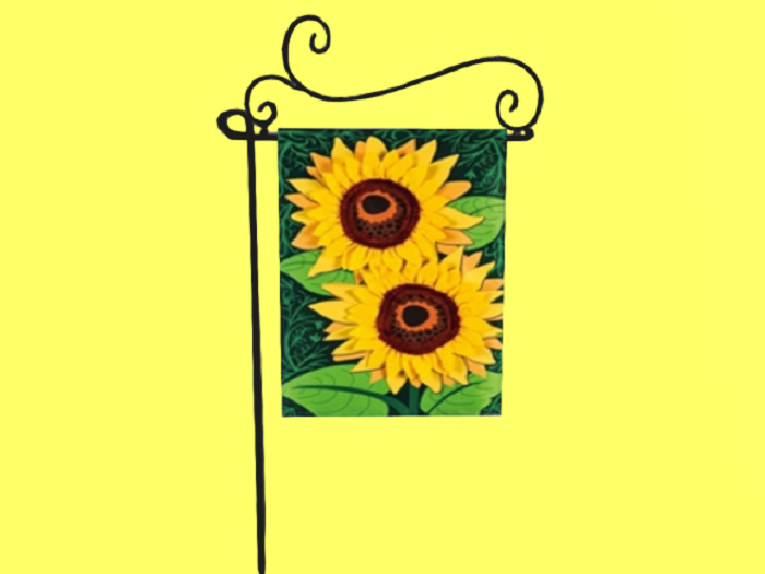 Second Life Marketplace - 1 PRIM CLOTH YARD FLAG ON A POLE "SUNFLOWERS ...