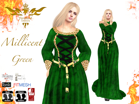 Second Life Marketplace - Firebird Millicent Green