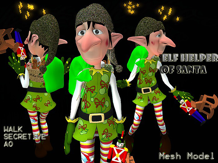Second Life Marketplace - ELF HELPER OF SANTA - COMPLET AVATAR