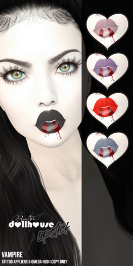Second Life Marketplace - H.D.13 - Lipstick: Vampire (wear me)